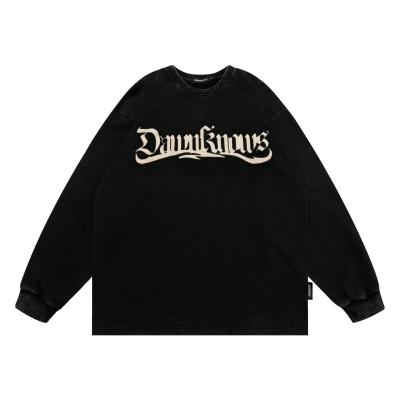 China Custom Printing T Shirt Casual Men T-Shirts Fitness Long-Sleeved T Shirt 100% Cotton for sale