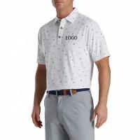 China View Larger Imageadd to Comparesharehigh Quality Custom Embroidery Logo Patterned Doodle Printing Lisle Self Collar Sublimation Men Performance Golf Shir for sale