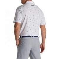 China View Larger Imageadd to Comparesharehigh Quality Custom Embroidery Logo Patterned Doodle Printing Lisle Self Collar Sublimation Men Performance Golf Shir for sale