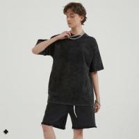 China Mens Washed Vintage T-Shirt Wholesale Blank Cotton Acid Wash Tshirt Personalized Custom Oversized Vintage T Shirt for sale