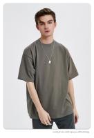 China Oversized Men T Shirt Custom Logo Washed Tee Shirt for Summer for sale