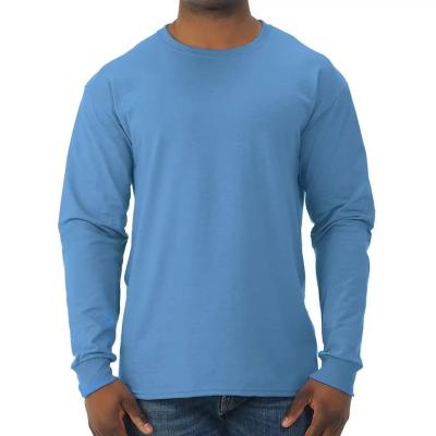China Men&prime;s 50% Cotton 50% Polyester Heavy Weight Jersey Long Sleeve T-Shirt for sale