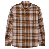 China Couple Men&prime;s Flannel Checked Shirt Buckle Ordinary Fitted Long-Sleeved Casual Shirt Pure Cotton for sale