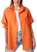 China Fashion Women&prime;s Long-Sleeved Shirt Solid Color Button up Shirt Loose Casual for sale