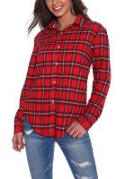 China Fashion Women&prime;s Plaid Shirt Button up Long Sleeve Flannel Classic Casual Shirt for sale