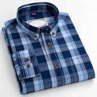 China 100% Cotton Plaid Shirt Long Sleeve Shirt Casual Formal Shirts Office Custom Tuxedo Shirt for sale