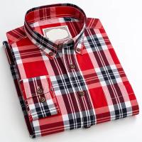 China 100% Cotton Plaid Shirt Long Sleeve Shirt Casual Formal Shirts Office Custom Tuxedo Shirt for sale