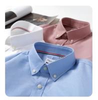 China Men&prime;s Oxford Textile Shirt Pure Cotton Spring and Autumn Long Sleeve Youth Shirt Cotton Pocket Stripe Wholesale for sale