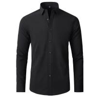 China Men&prime;s Shirt Ironing Long Sleeve Stretch Business High-End Men&prime;s Shirt Hot Sale Office Formal Style Men&prime;s Long Sleeve Shirt for sale