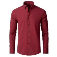 China Shirt Long Sleeve Elastic Business High-End Men&prime;s Shirt Hot Selling Office Formal Style Men&prime;s Long Sleeve Shirt for sale