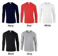 China Casual Unisex Black Plain T-Shirt Custom, Wholesale Full Sleeve Shirts for Men, Long Sleeve T-Shirts for Men for sale