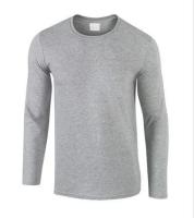 China Casual Unisex Black Plain T-Shirt Custom, Wholesale Full Sleeve Shirts for Men, Long Sleeve T-Shirts for Men for sale