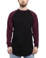 China Men&prime;s Baseball Long Sleeved T-Shirt Oversize Fashion Basic Sleeve Raglan Men&prime;s Longline Tee L/S for sale