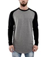 China Baseball Long Sleeve T-Shirt Basic Raglan Sleeve of The Oversize Fashion Men&prime;s Long Sleeve T-Shirt L/S for sale