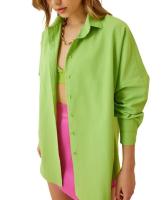 China Stylish Women&prime;s Long-Sleeved Shirt with Solid Color Button-Down Shirt for Casual Fit for sale