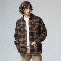 China Men Flannel Plaid Shirt Cotton-Padded Thermal Shirts Mens Sports Shirts Fall for sale