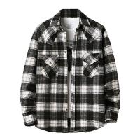 China Men Flannel Plaid Shirt Cotton-Padded Thermal Shirts Mens Sports Shirts Fall for sale