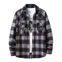 China Men Flannel Plaid Shirt Cotton-Padded Thermal Shirts Mens Sports Shirts Fall for sale