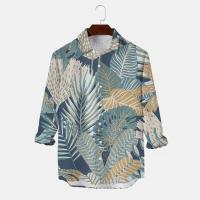 China Fashion Trend Men&prime;s Printed Hawaiian Resort Long-Sleeved Men&prime;s Shirt. for sale