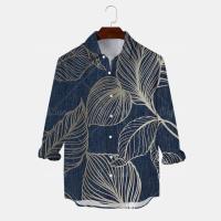 China Fashion Trend Men&prime;s Printed Hawaiian Resort Long-Sleeved Men&prime;s Shirt. for sale