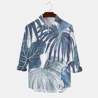 China Fashion Trend Men&prime;s Printed Hawaiian Resort Long-Sleeved Men&prime;s Shirt. for sale
