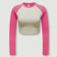 China American Retro Multi-Color Long Sleeve Short Women&prime;s T-Shirt Manufacturers Wholesale Support Set Logo for sale