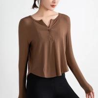 China New Running Speed Dry Clothes Loose Sports Women&prime;s T-Shirt Fitness Yoga Clothes for sale