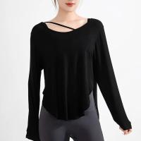 China New Sportswear Women&prime;s Long-Sleeved Loose T-Shirt Fitness Clothes for sale