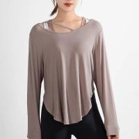 China New Sportswear Women&prime;s Long-Sleeved Loose T-Shirt Fitness Clothes for sale