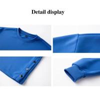 China 2023 Spring New Solid Color Heavy Round Neck Hoodie Loose Fashion Couple Clothes Men&prime;s and Women&prime;s Long-Sleeved T-Shirt for sale