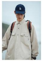 China Custom Logo Top Loose Long Sleeve Shirt Tooling Double Pocket Men&prime;s Shirt for sale