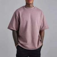 China New Arrival Premium 260 GSM Customized T Shirt Cotton Spandex Oversized Heavyweight Short Sleeve Mens T Shirt for sale