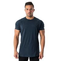 China Wholesale Workout New Arrivals Hot Sale 95% Cotton 5% Elastane Mens Muscle Fit Gym Breathable T Shirt for Men for sale