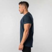 China Wholesale Workout New Arrivals Hot Sale 95% Cotton 5% Elastane Mens Muscle Fit Gym Breathable T Shirt for Men for sale