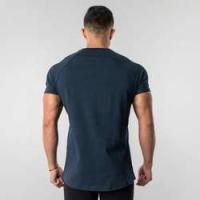 China Wholesale Workout New Arrivals Hot Sale 95% Cotton 5% Elastane Mens Muscle Fit Gym Breathable T Shirt for Men for sale
