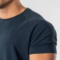 China Wholesale Workout New Arrivals Hot Sale 95% Cotton 5% Elastane Mens Muscle Fit Gym Breathable T Shirt for Men for sale
