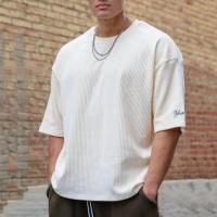 China Luxury Quality Cotton Loose Fit Little Drop Shoulder Brand Blank Oversized Men T Shirt for sale