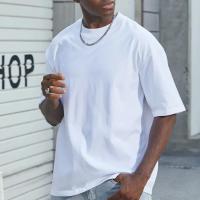 China Wholesale Men Blank T-Shirt Custom Quality Cotton Loose Drop Shoulder Oversized T Shirt for sale