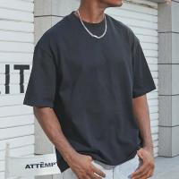 China Wholesale Men Blank T-Shirt Custom Quality Cotton Loose Drop Shoulder Oversized T Shirt for sale