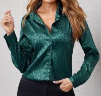 China Custom Private Label American Clothing Wholesale Long Sleeve Embossed Button up High Quality Shirts for Women Shirts for sale