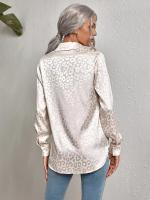 China Custom Private Label American Clothing Wholesale Long Sleeve Embossed Button up High Quality Shirts for Women Shirts for sale