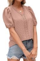 China Female Tops and T-Shirt Custom Cotton Lace Shirt Short Sleeve Compression Embroidered Shirt for sale