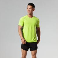 China Custom Logo T Shirt 95%Cotton 5%Spandex Gym Fitness Training Plain Men T Shirt for sale