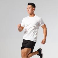 China Custom Logo T Shirt 95%Cotton 5%Spandex Gym Fitness Training Plain Men T Shirt for sale