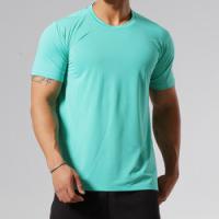 China Custom Logo T Shirt 95%Cotton 5%Spandex Gym Fitness Training Plain Men T Shirt for sale