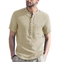 China Stand Up Collar Heavyweight T Shirt Sport Breathable Short Sleeve for sale