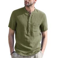 China Stand Up Collar Heavyweight T Shirt Sport Breathable Short Sleeve for sale