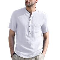 China Stand Up Collar Heavyweight T Shirt Sport Breathable Short Sleeve for sale
