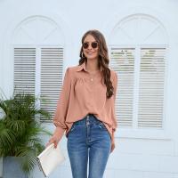 China Chiffon White Ruffle Shirt Autumn Spring Hooded Collar Women Trucksuit for sale