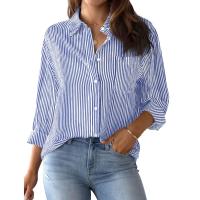 China Long Sleeved Office Work Shirt Striped Classic Customized Size for sale